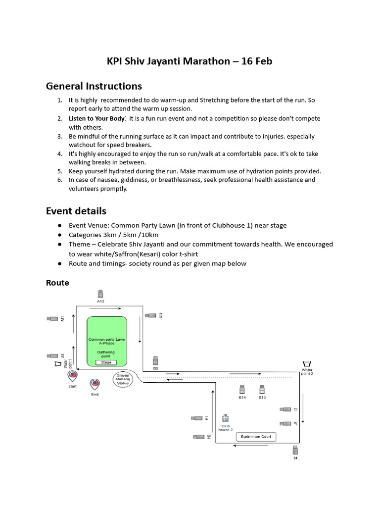 Shiv Jayanti Marathon 2024 Details | PDF