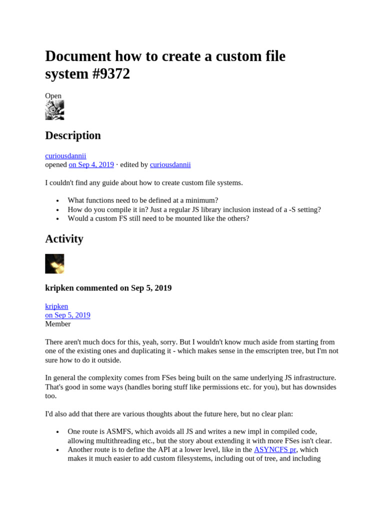 Creating a Custom File System Guide | PDF | File System | Computer ...