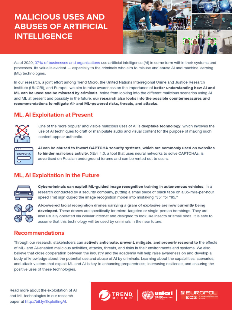 Malicious Uses of AI and Countermeasures | PDF | Artificial ...