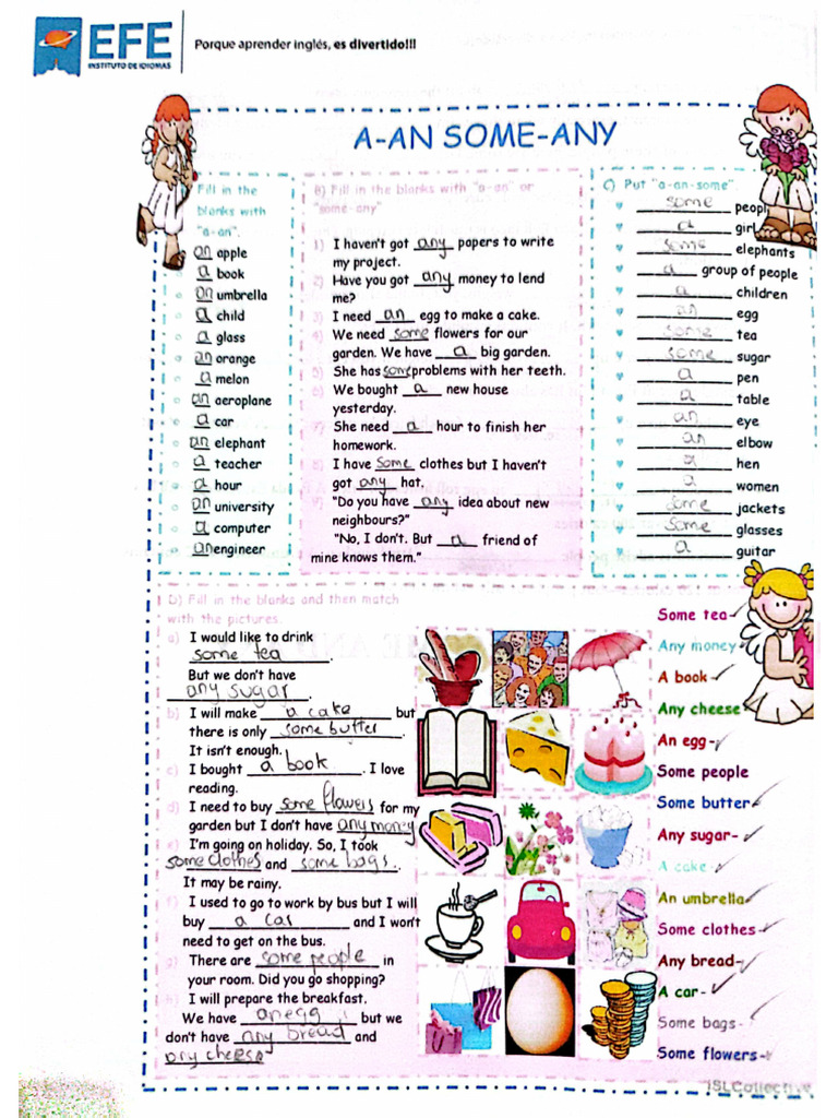 A, An, Some and Any | PDF