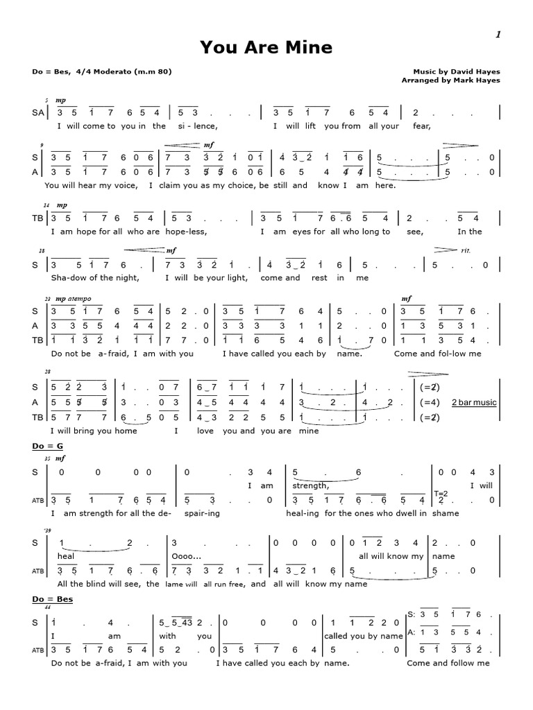 You Are Mine | PDF | Musical Forms | Elements Of Music