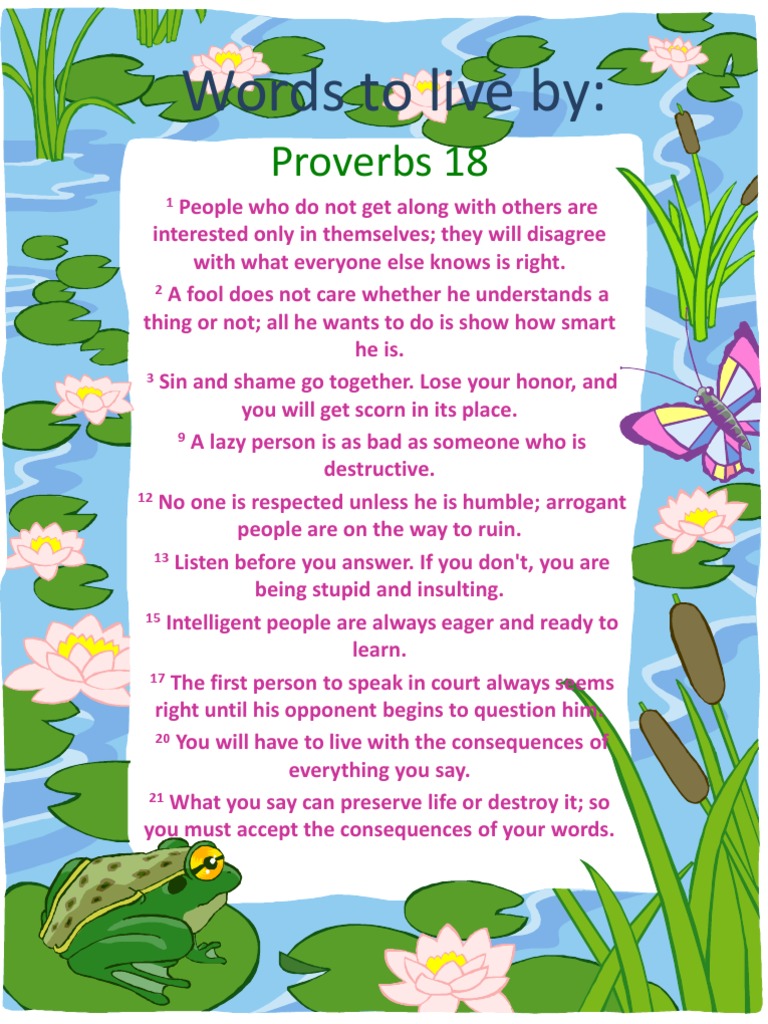 Wisdom from Proverbs 18 Insights | PDF