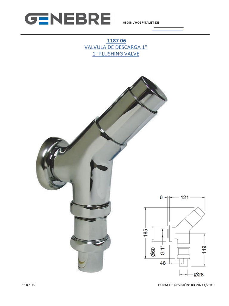 1187 06 Valvula de Descarga 1" Genebre | PDF