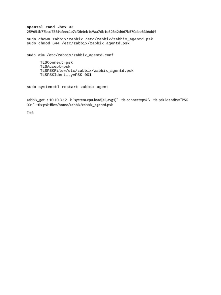 Openssl Rand ZABBIX | PDF
