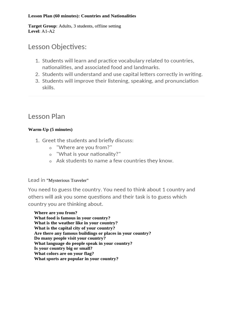 Lesson Plan 22.11.24 | PDF | Japanese Language | Linguistics