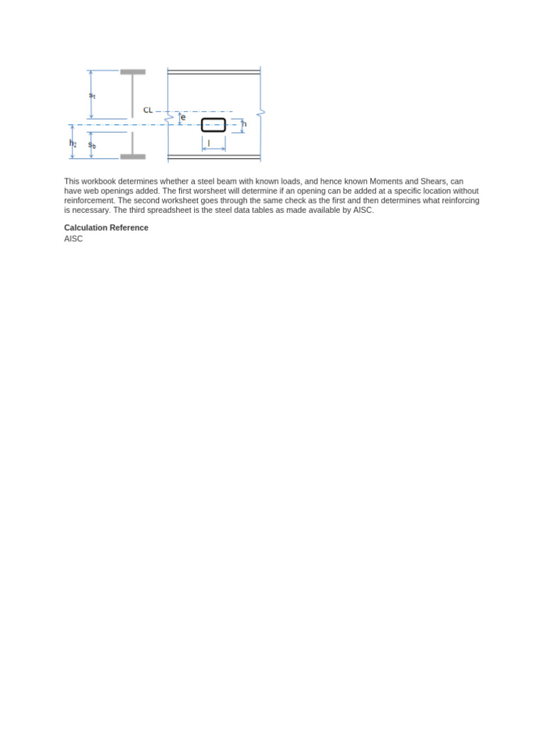 Steel Beam Web Opening Analysis | PDF