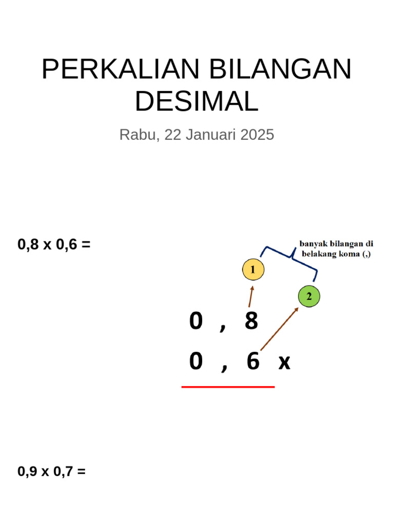 PERKALIAN BILANGAN DESIMAL | PDF
