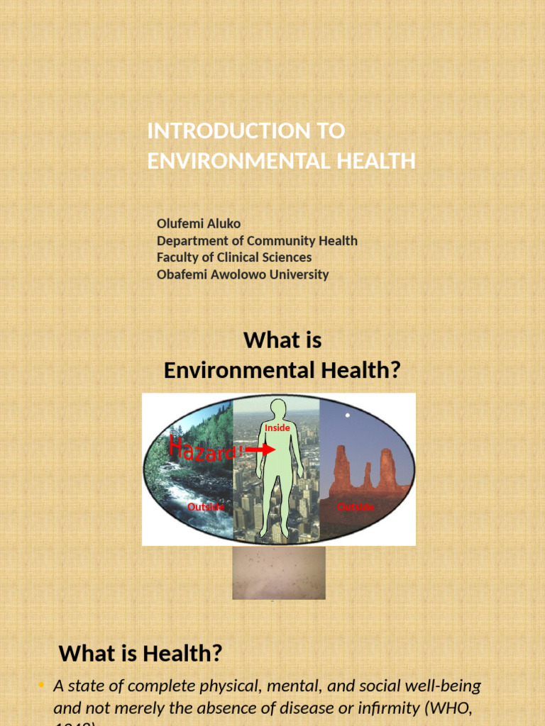 2025 - Medical Students - Introduction To Environmental Health | PDF ...