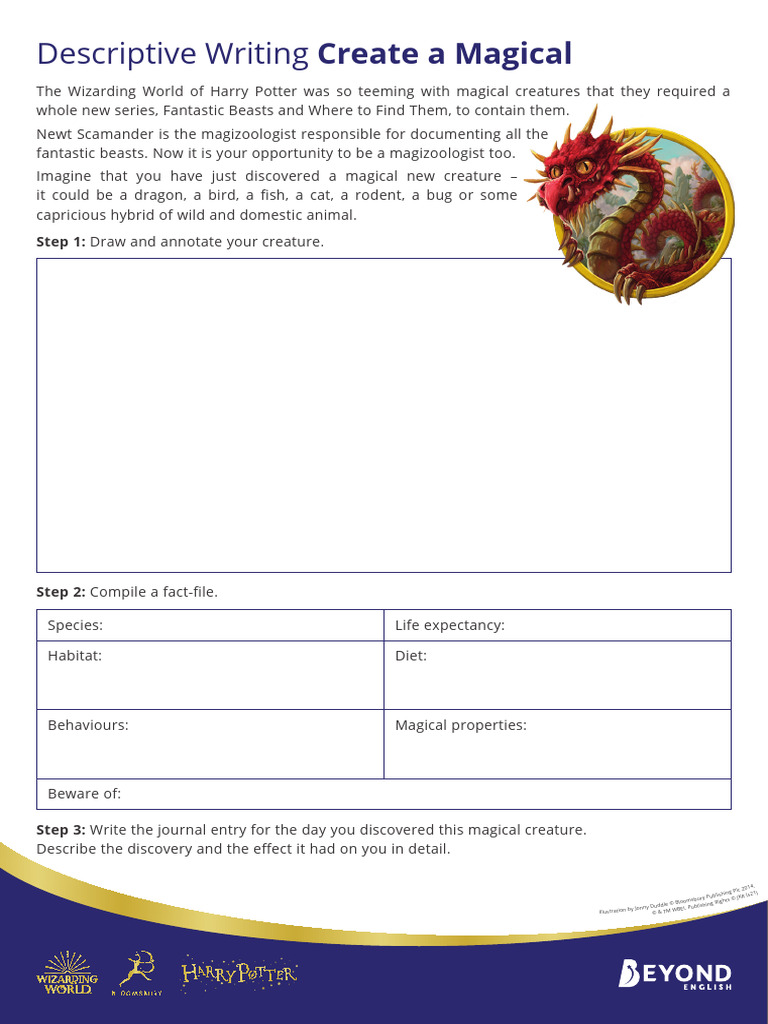 Create A Magical Creature Worksheet | PDF
