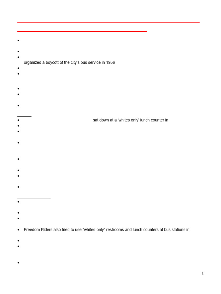Civil Rights Protests in 1960s USA | PDF | Martin Luther King Jr ...