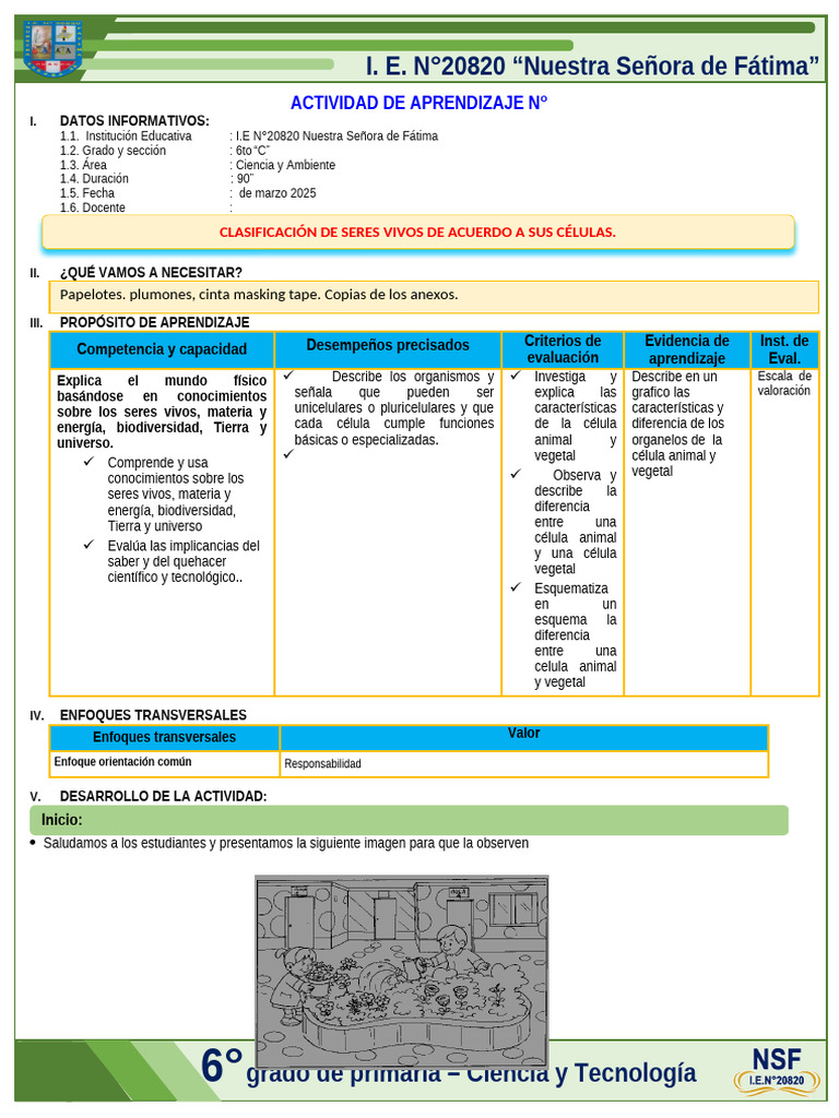 Clasificacion de Los Seres Vivos de Acuerdo A Su CÉLULA | PDF ...
