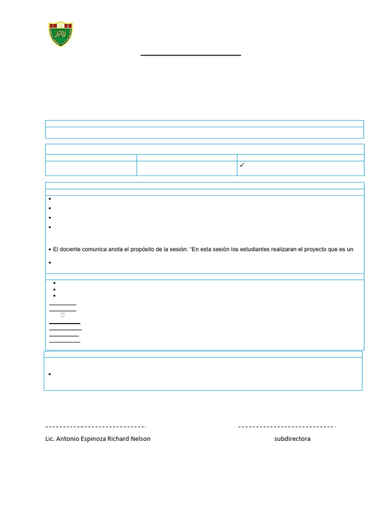 6 SESION EPT 1°GRADO | PDF | Maestros | Enseñando