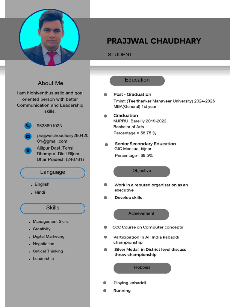 Black Modern Professional Resume | PDF