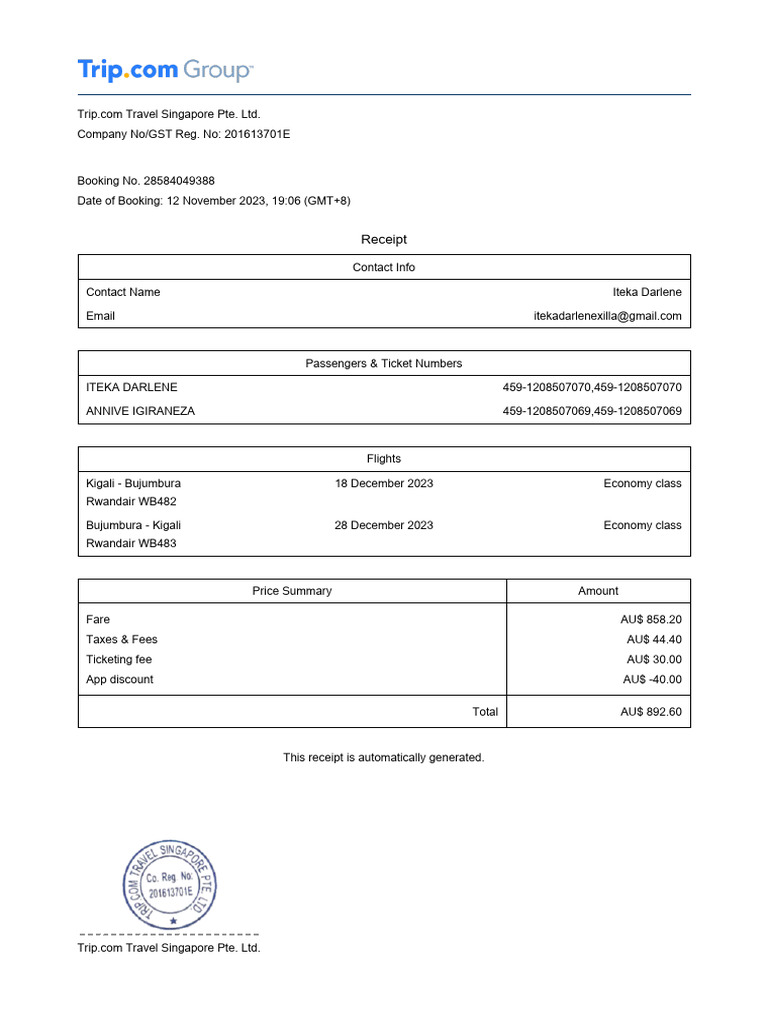 E Receipt | PDF