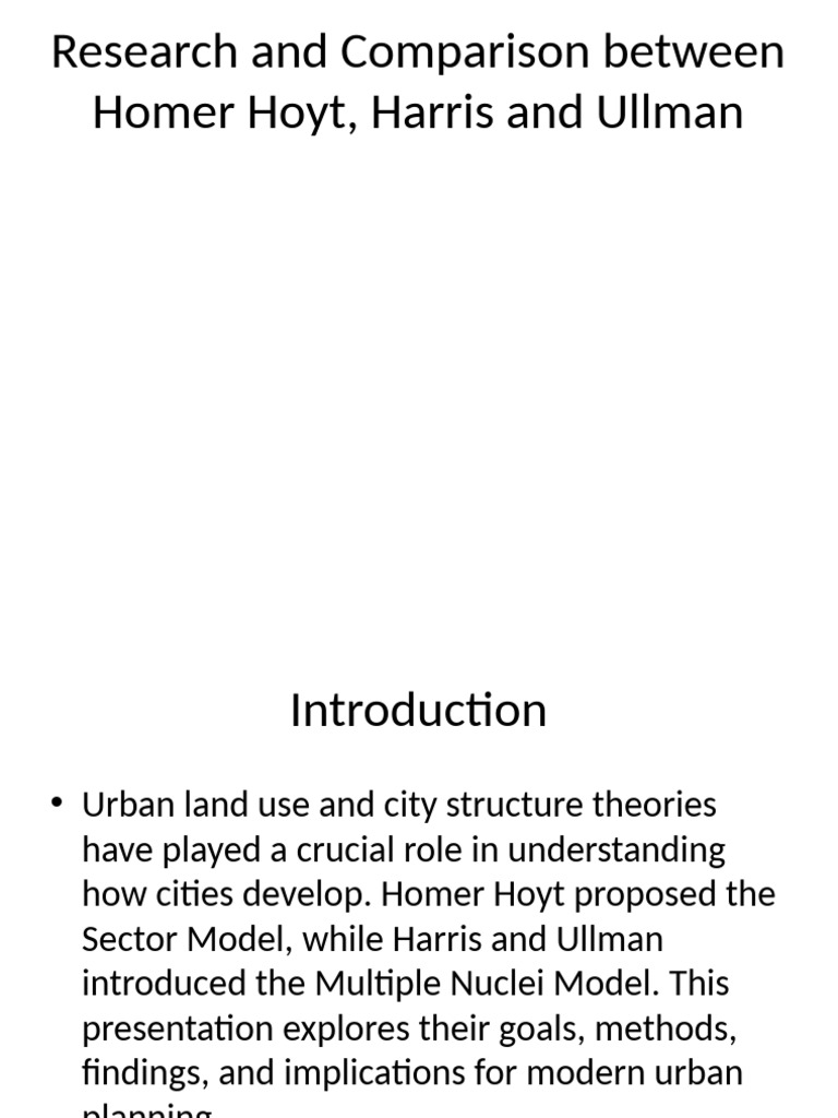 Urban Models Comparison | PDF | Geography | Economics