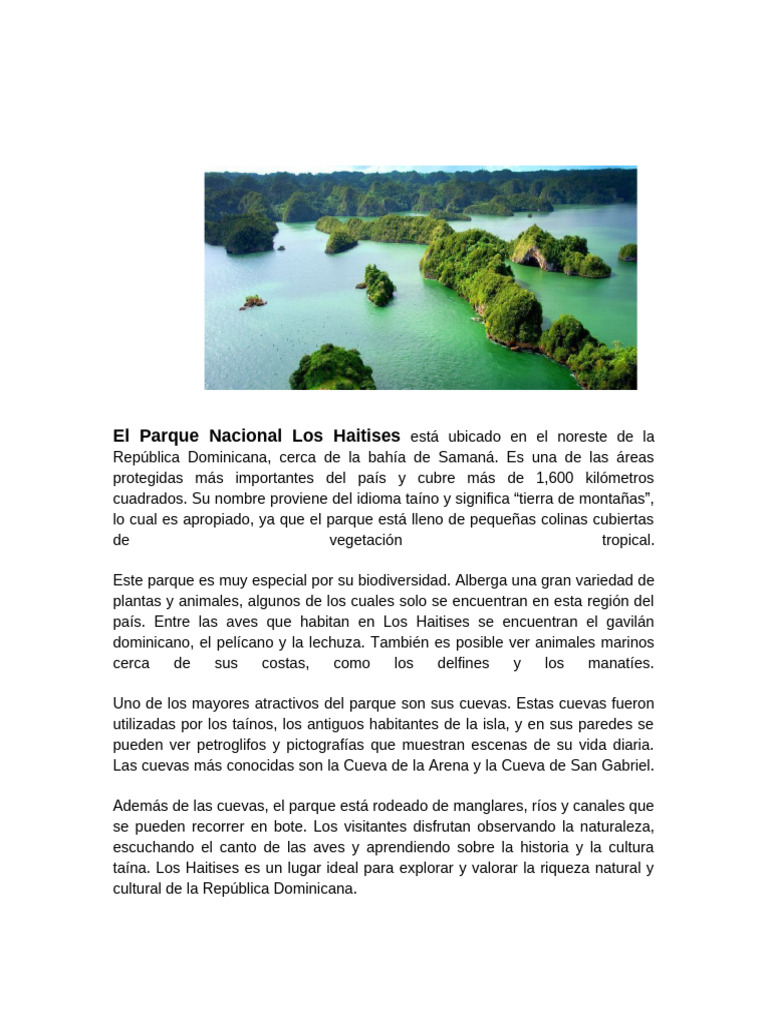 Comprension Lectora Los Haitises | PDF