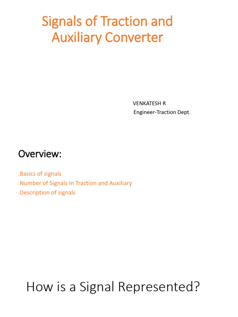 Signals and Their Description - VENKATESH | PDF | Power Inverter ...