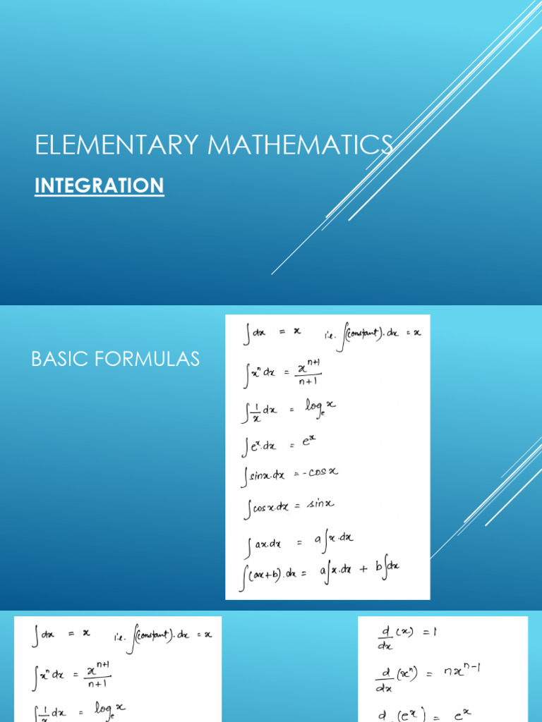 Elementary Mathematics - Integration | PDF