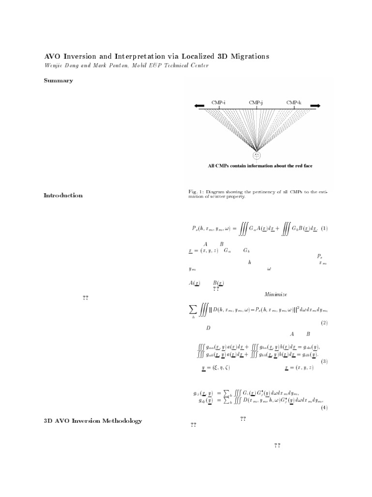AVO Inversion and Interpretation | PDF | Inverse Problem | Applied ...