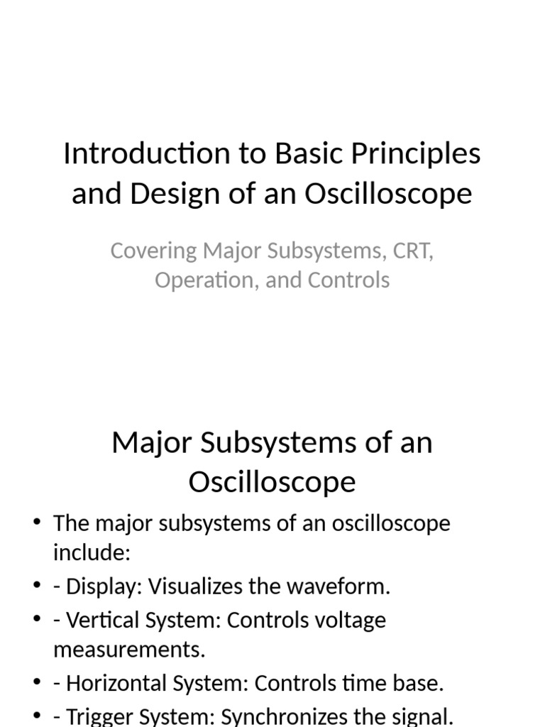 Oscilloscope Introduction | PDF