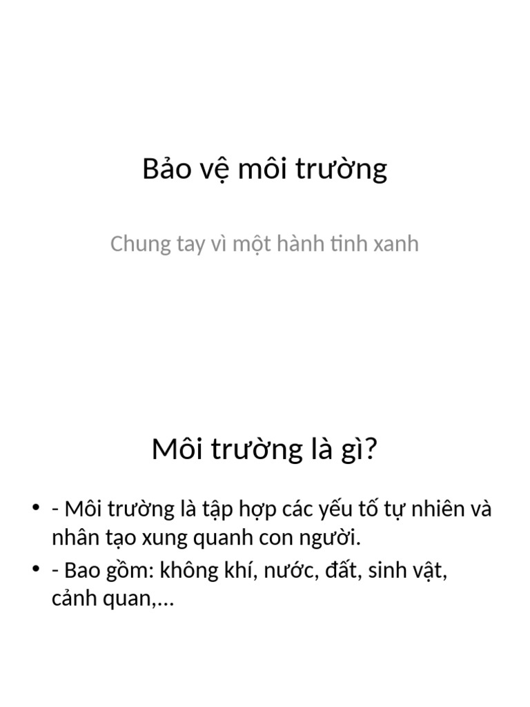 Slide Bao Ve Moi Truong | PDF