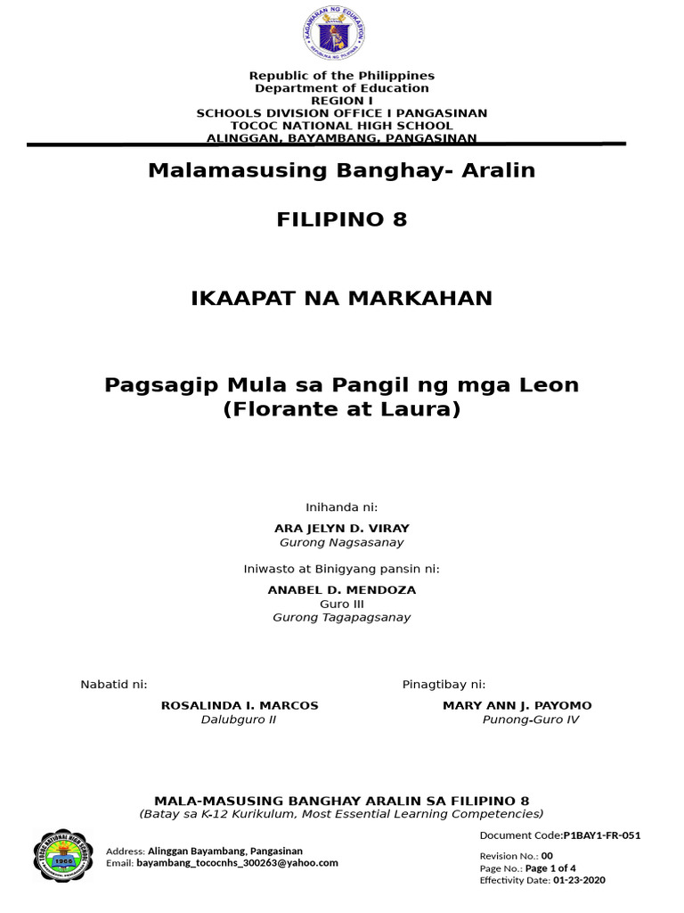 Pangil NG Mga Leon | PDF