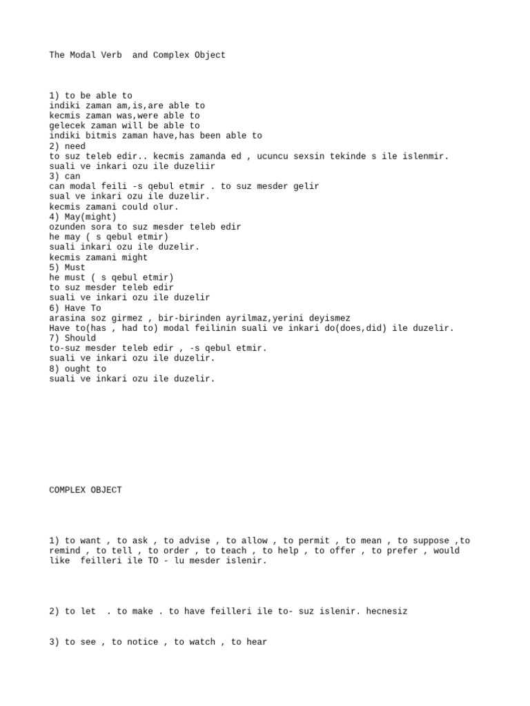 Understanding Complex Modals | PDF