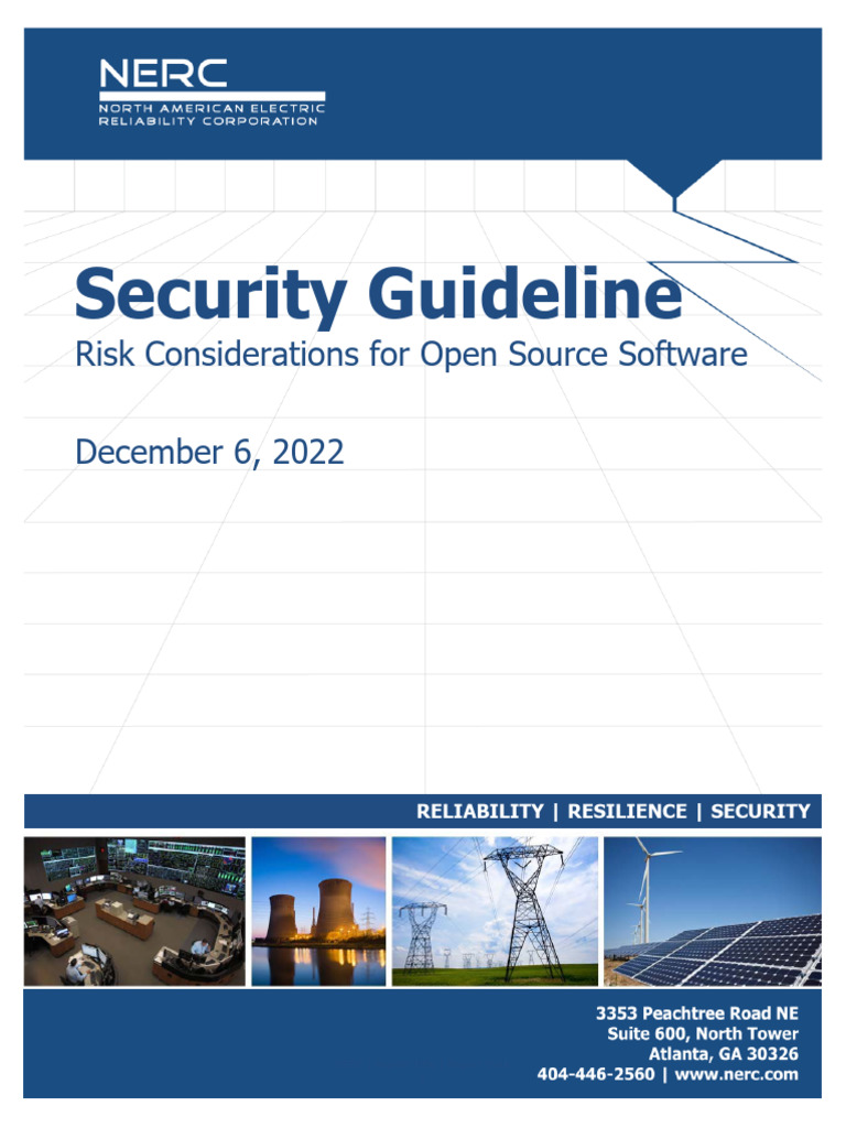 NERC Security Guideline - Security Guideline-Risk Considerations Open ...