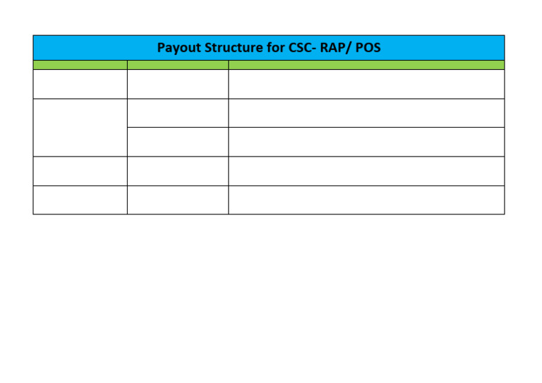 Payout Structure for RAP POS | PDF