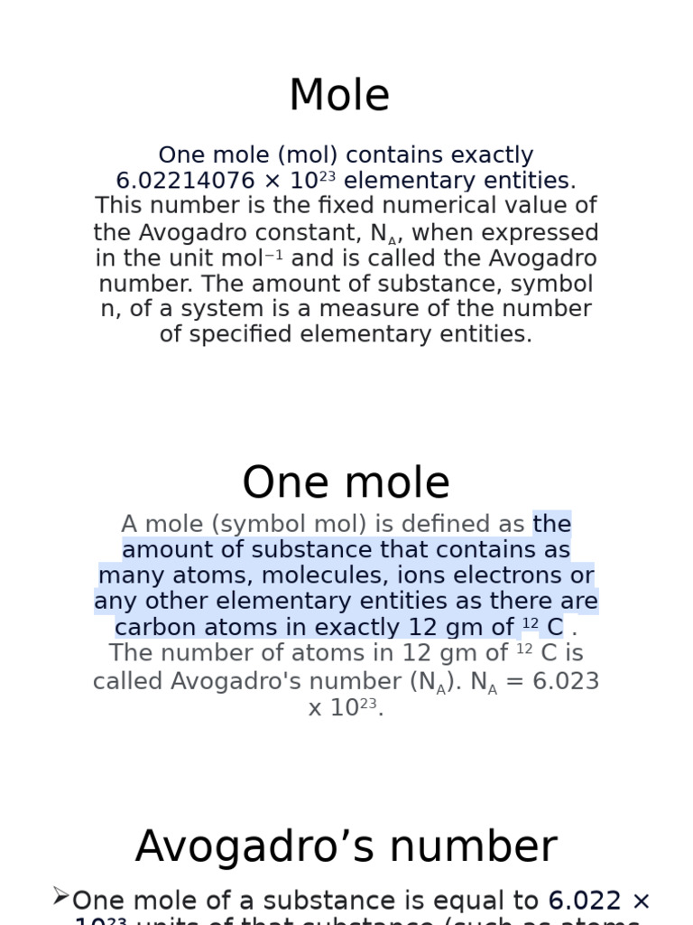 Grade 11 Week 2 Avogadro | PDF