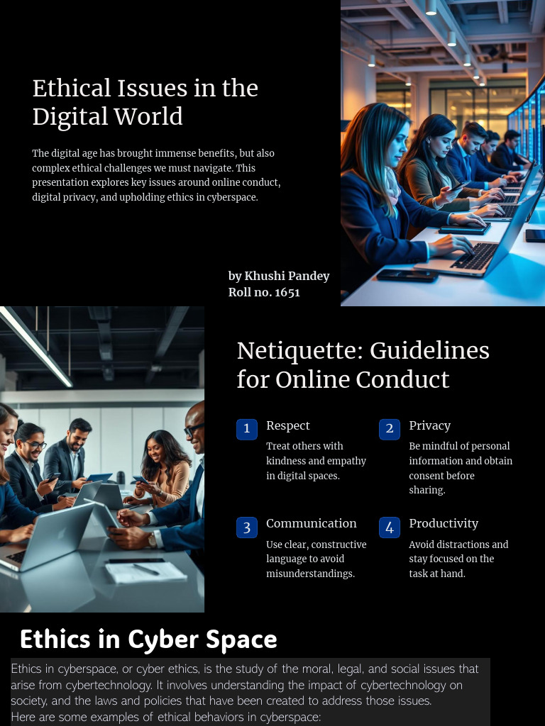Ethical Issues in The Digital World | PDF | Privacy | Communication