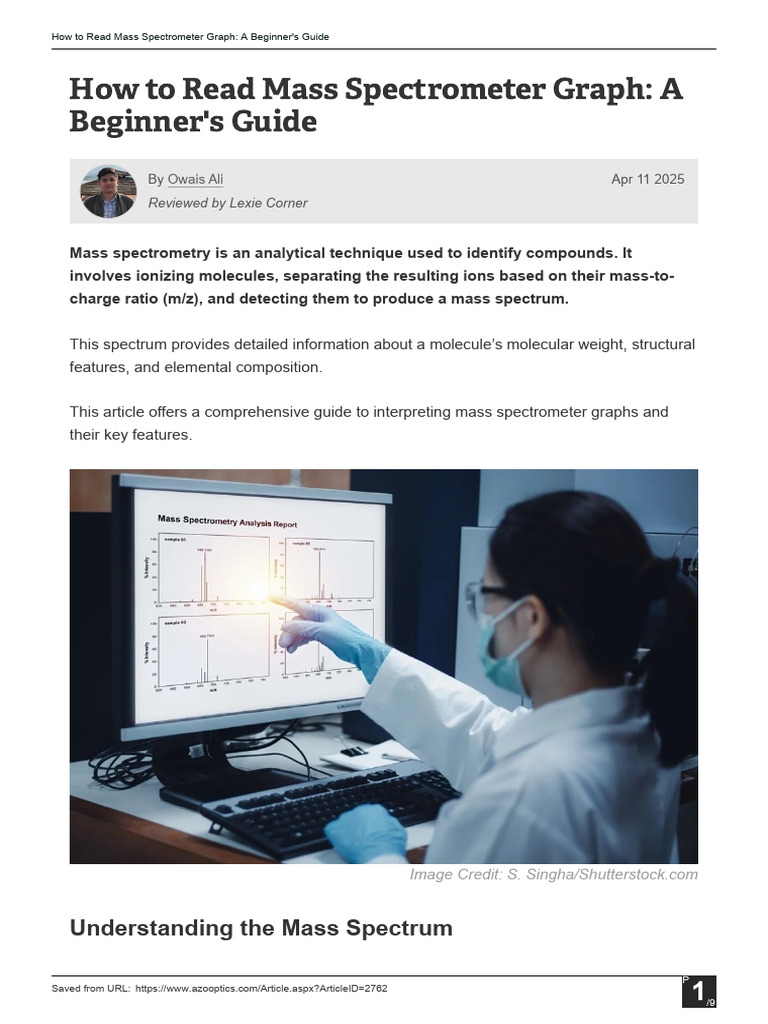 How-to-Read-Mass-Spectrometer-Graph-A-Beginners-Guide | PDF | Mass ...