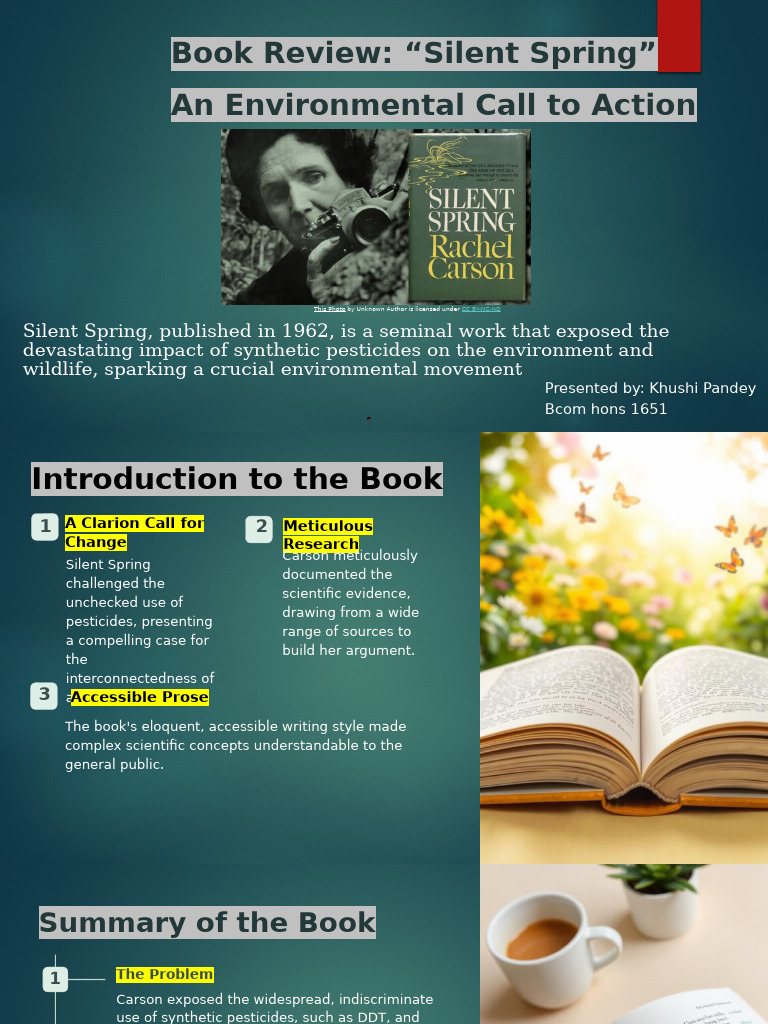 Silent Spring by Rachel Carson A Groundbreaking Environmental Manifesto ...