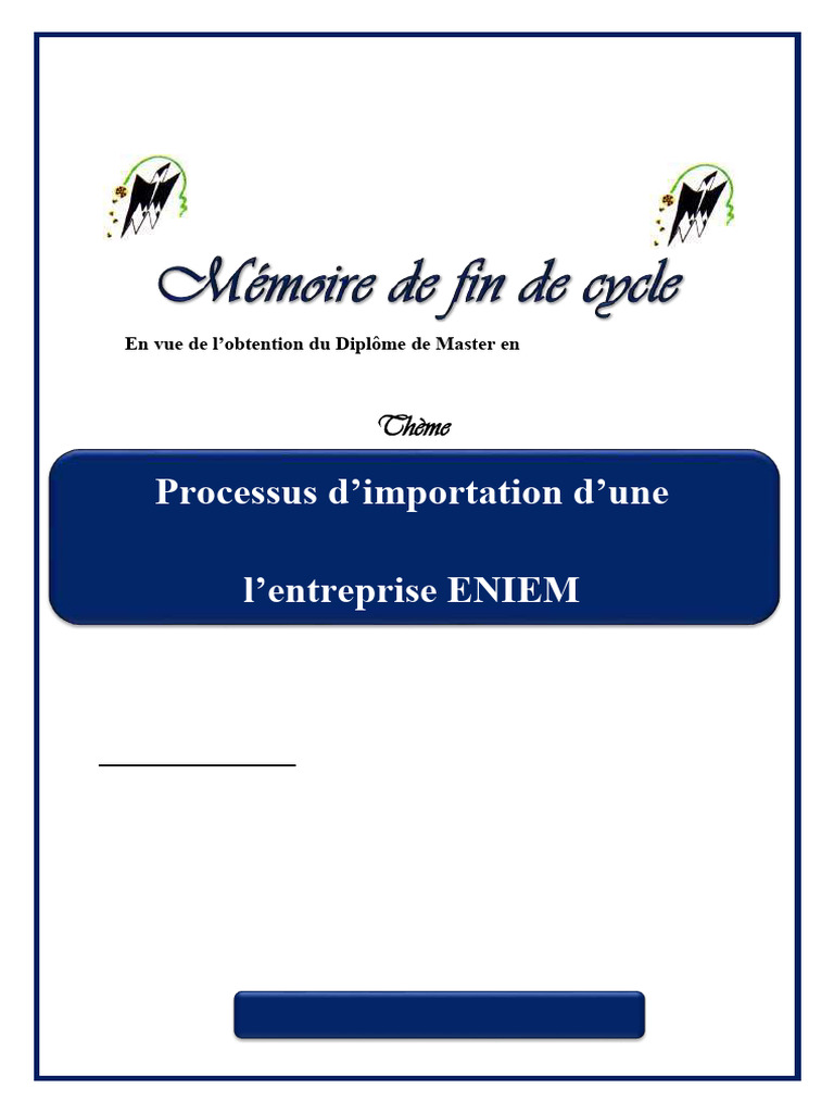 Mémoire Final (4)Importation | PDF | Lettre de crédit | Banques