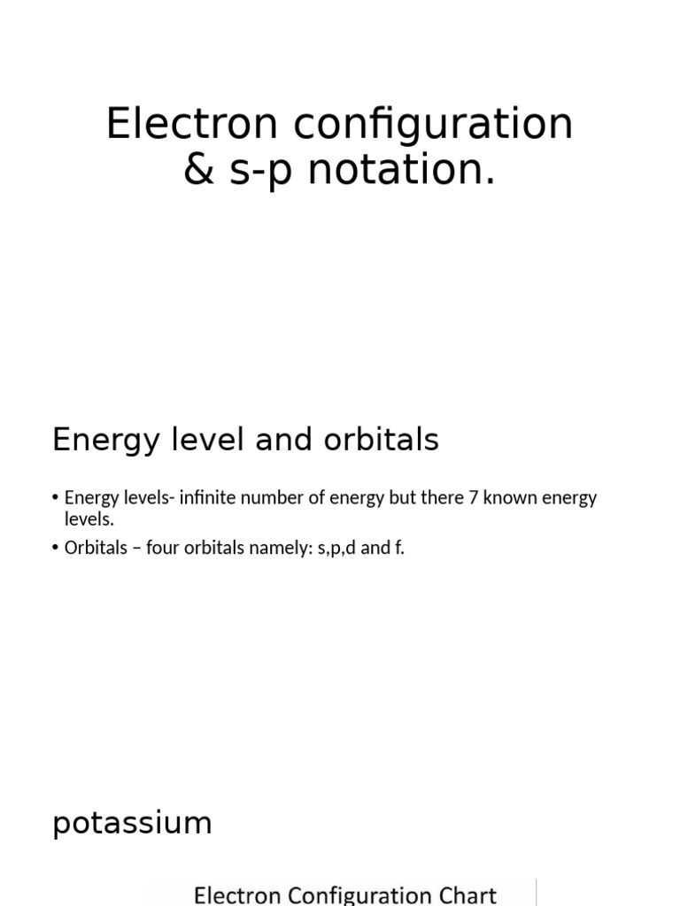 Electron Configuration & S-P Notation | PDF
