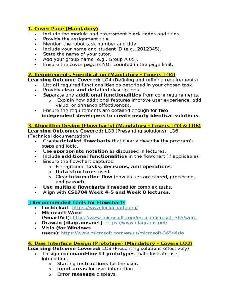 Checklist For CS1813 Software Design - Assignment 2 | PDF | User Interface | Computing