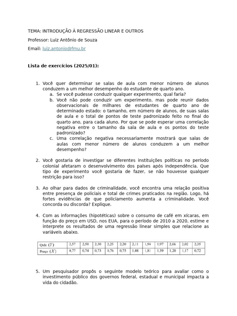 ListaDeExercicios N1 | PDF | Amostragem (Estatística) | Estatísticas
