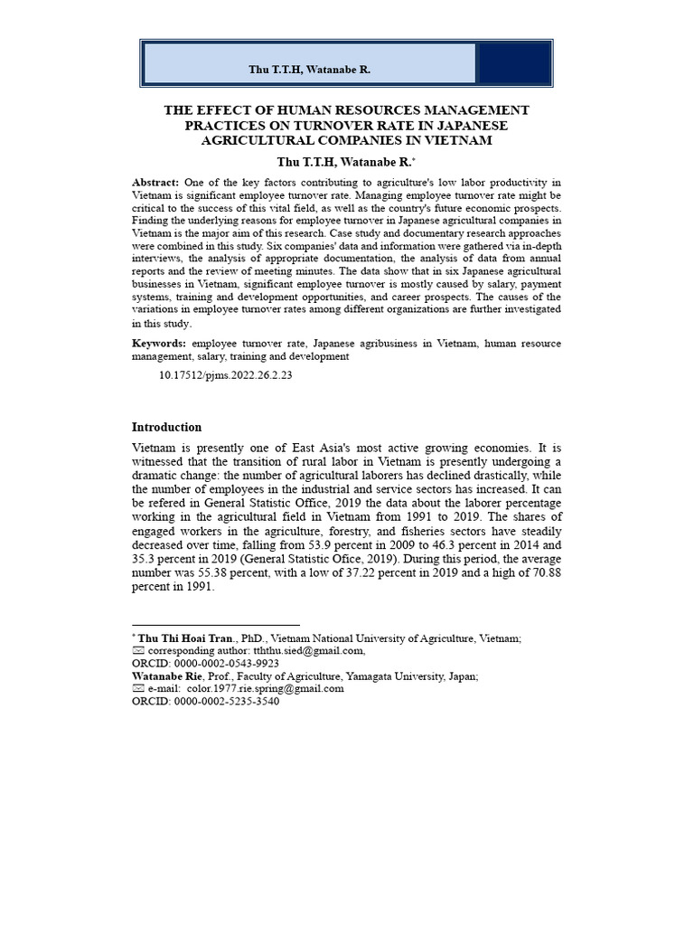 The Effect of Human Resources Manag | PDF | Employment | Labour Economics