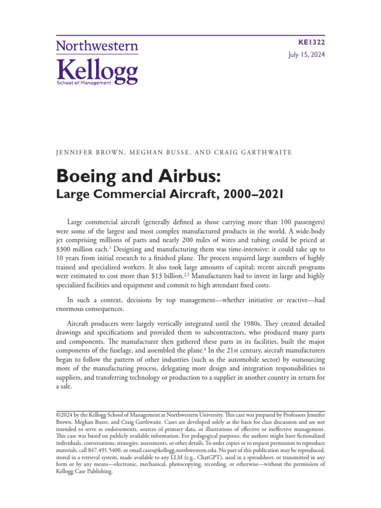 3 Boeing and Airbus Large Commercial Aircraft | PDF | Airlines | Airliner