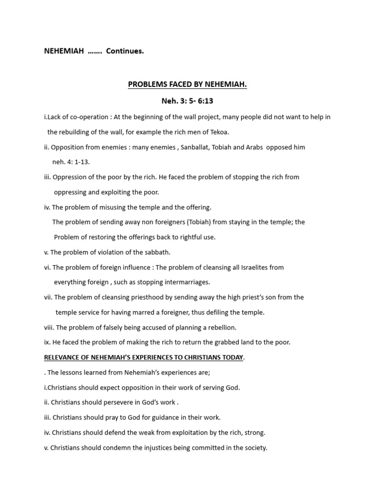 Nehemiah's Challenges and Reforms | PDF | Ezra | Confession (Religion)