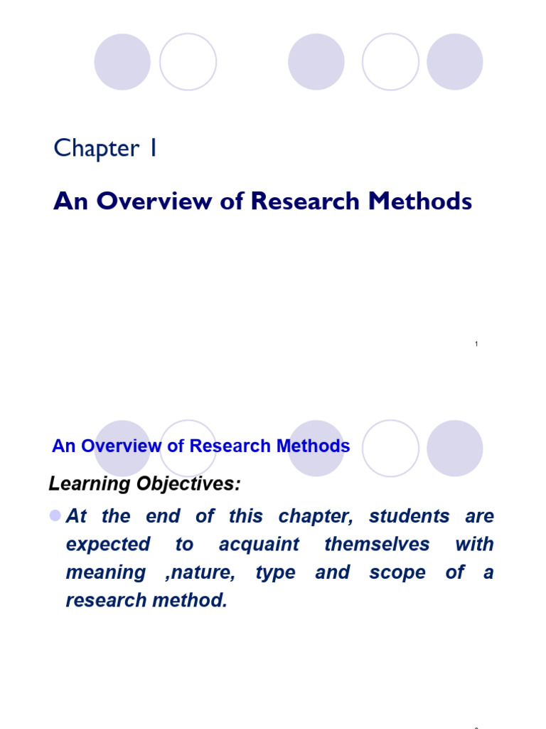 Chapter 1 Overview of Research Methods | PDF | Methodology | Basic Research