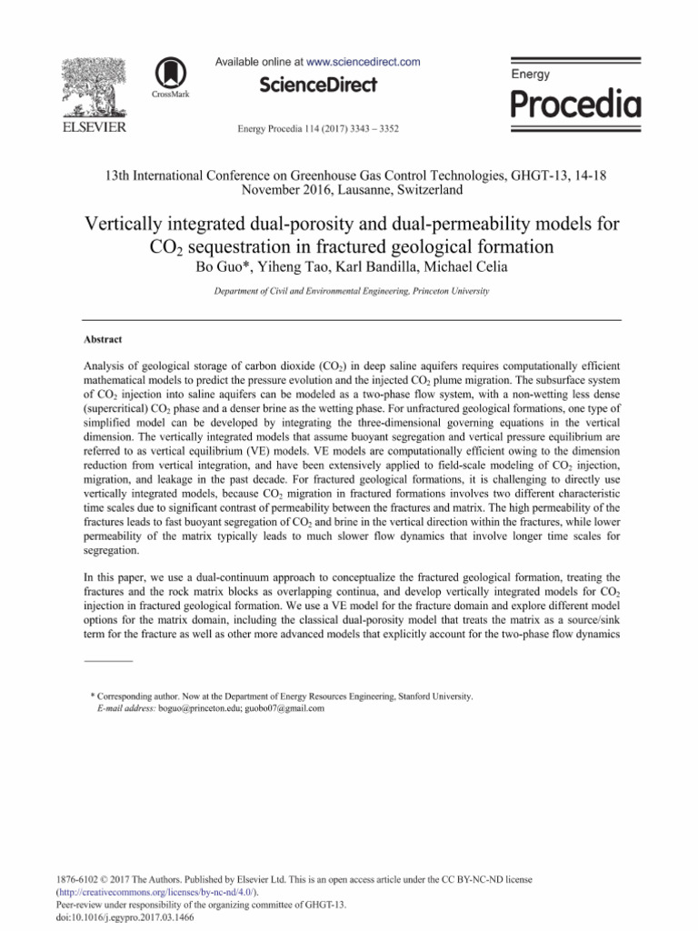 Vertically Integrated Dual-Porosity and Dual-Permeability Models For | PDF