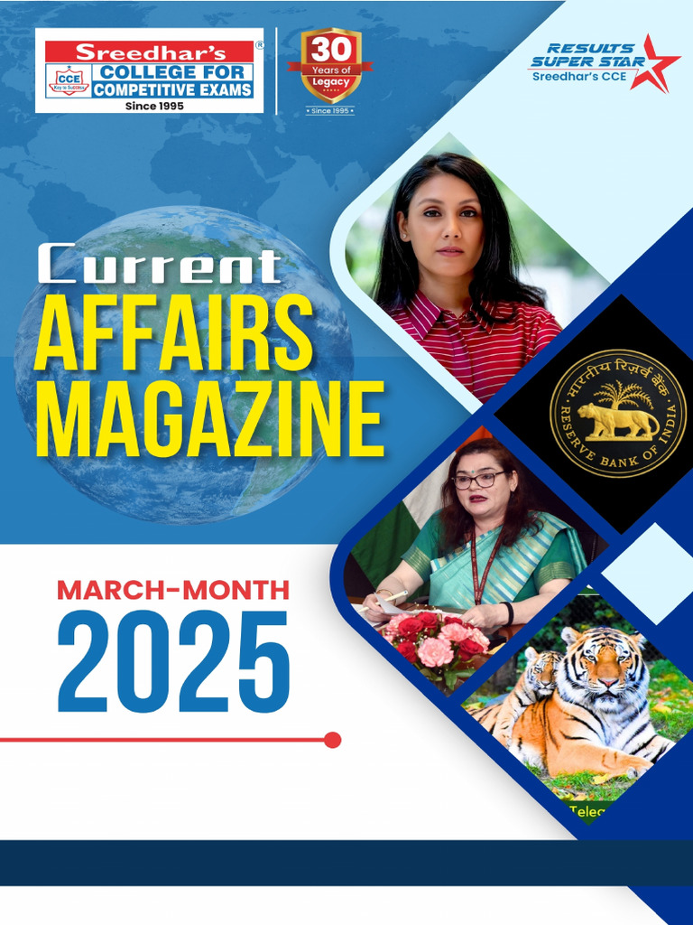 March Month Current Affairs Magazine (English) - 2025 | PDF ...