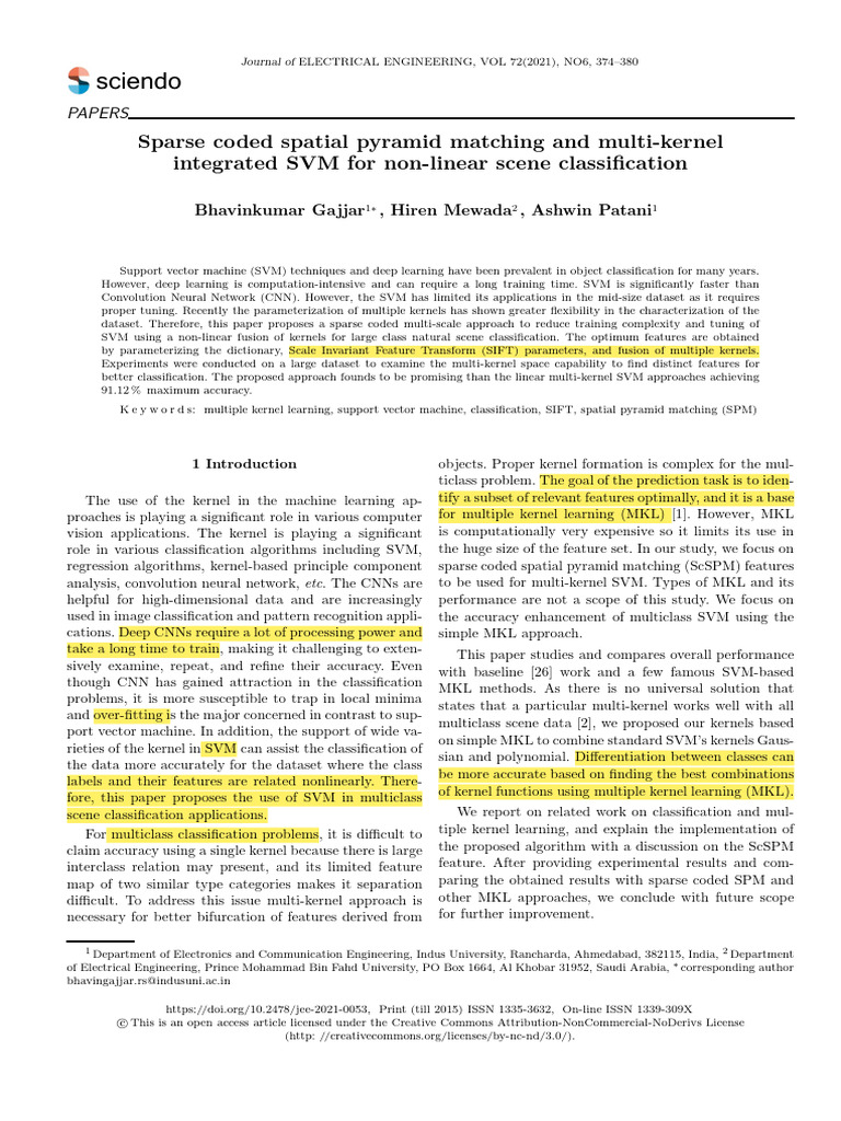 Sparse Coded Spatial Pyramid Matching and Multi-Kernel - CP | PDF ...