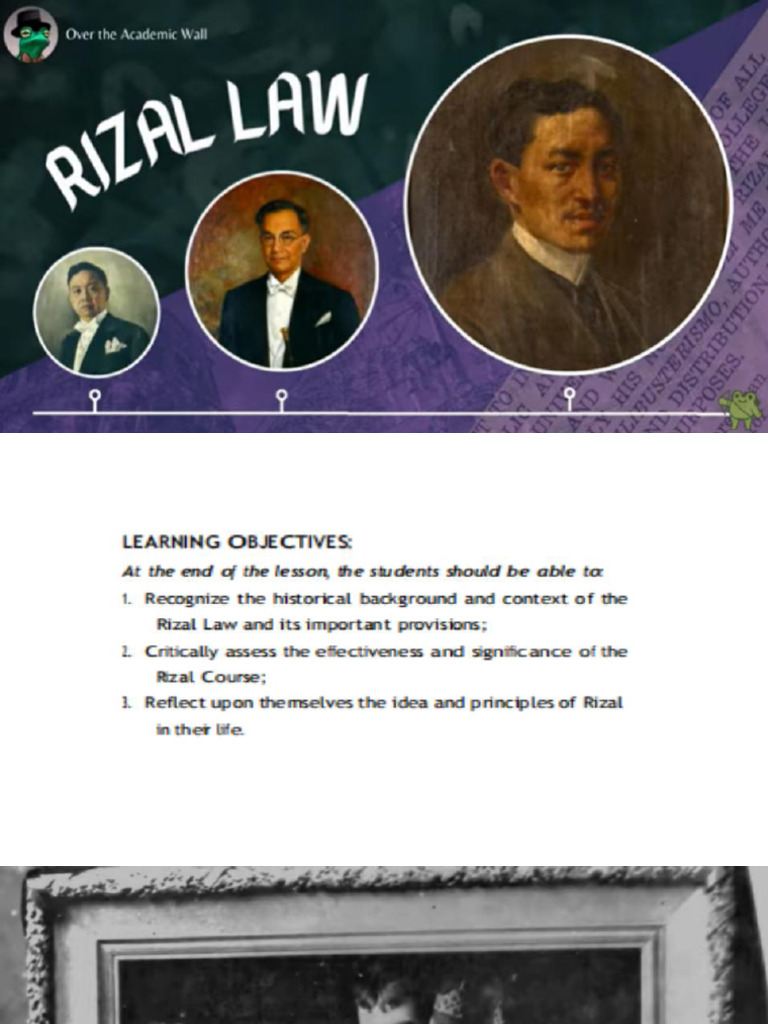Lesson 1 - Inroduction To Republic Act 1425 (Understanding The Rizal ...