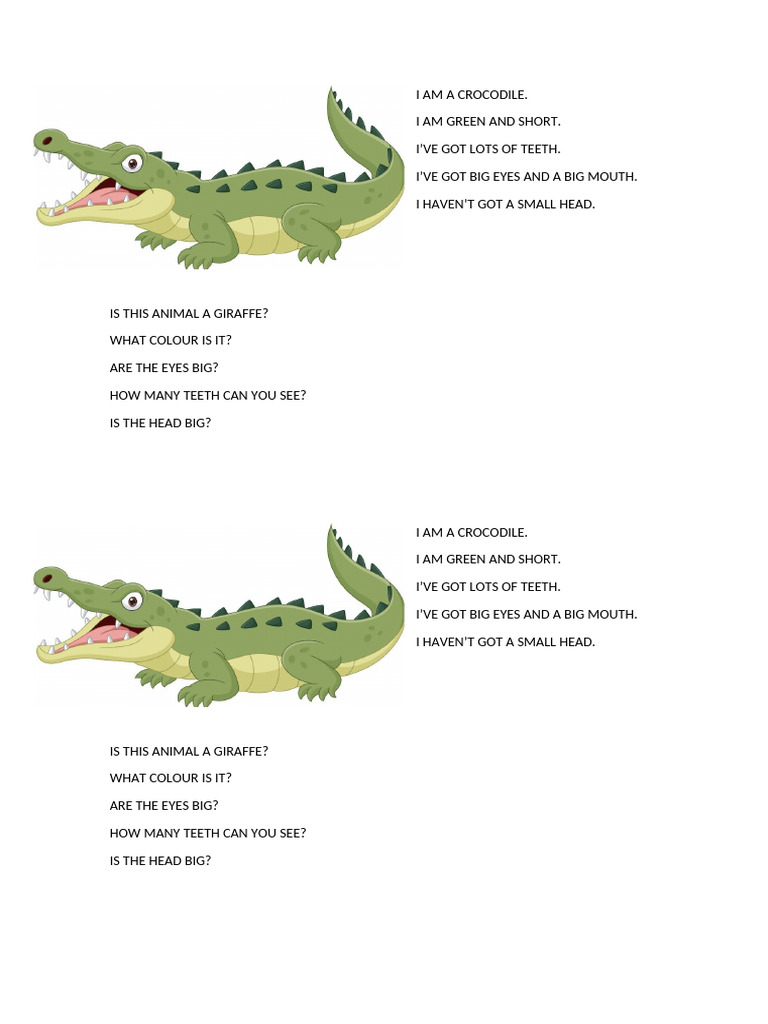 I Am A Crocodile | PDF