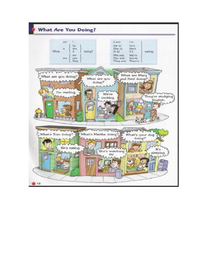 Present Continuous Worksheet | PDF