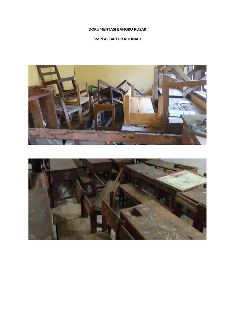 Dokumentasi Bangku Rusak | PDF