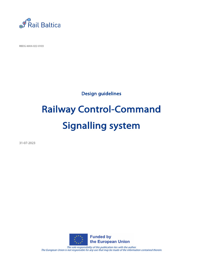 RBDG MAN 022 0103 RailwayControlCommandSignallingSystem | PDF | International Electrotechnical ...