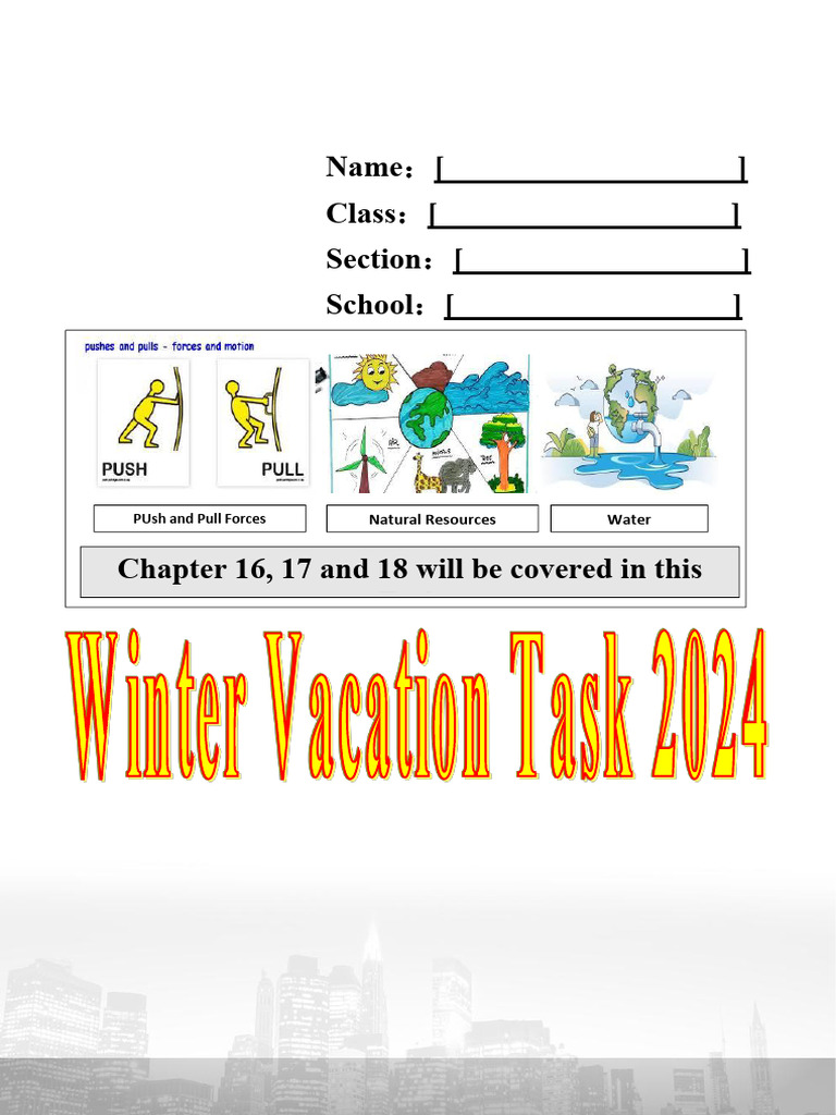 G.K Winter Vacation Task For 2 Class | PDF